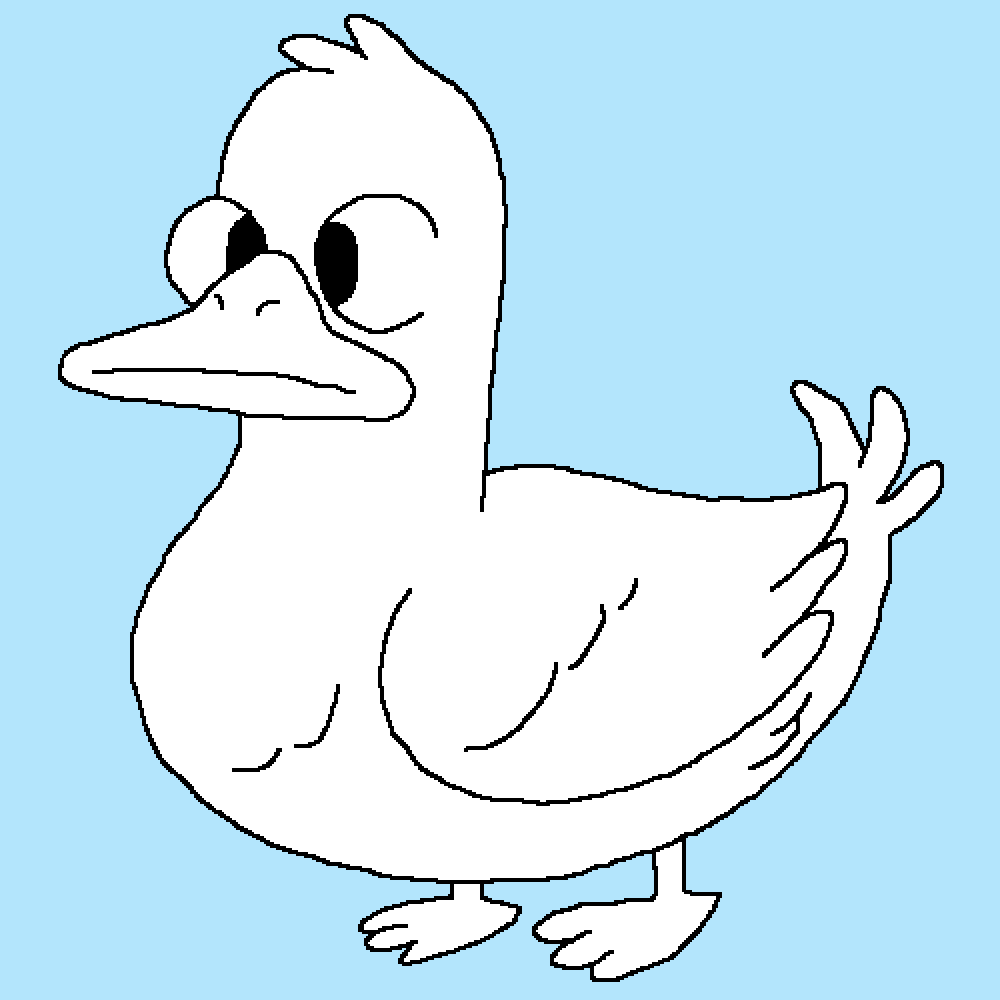 Pixilart - Cross Eyed Duck Base by MochixPanda