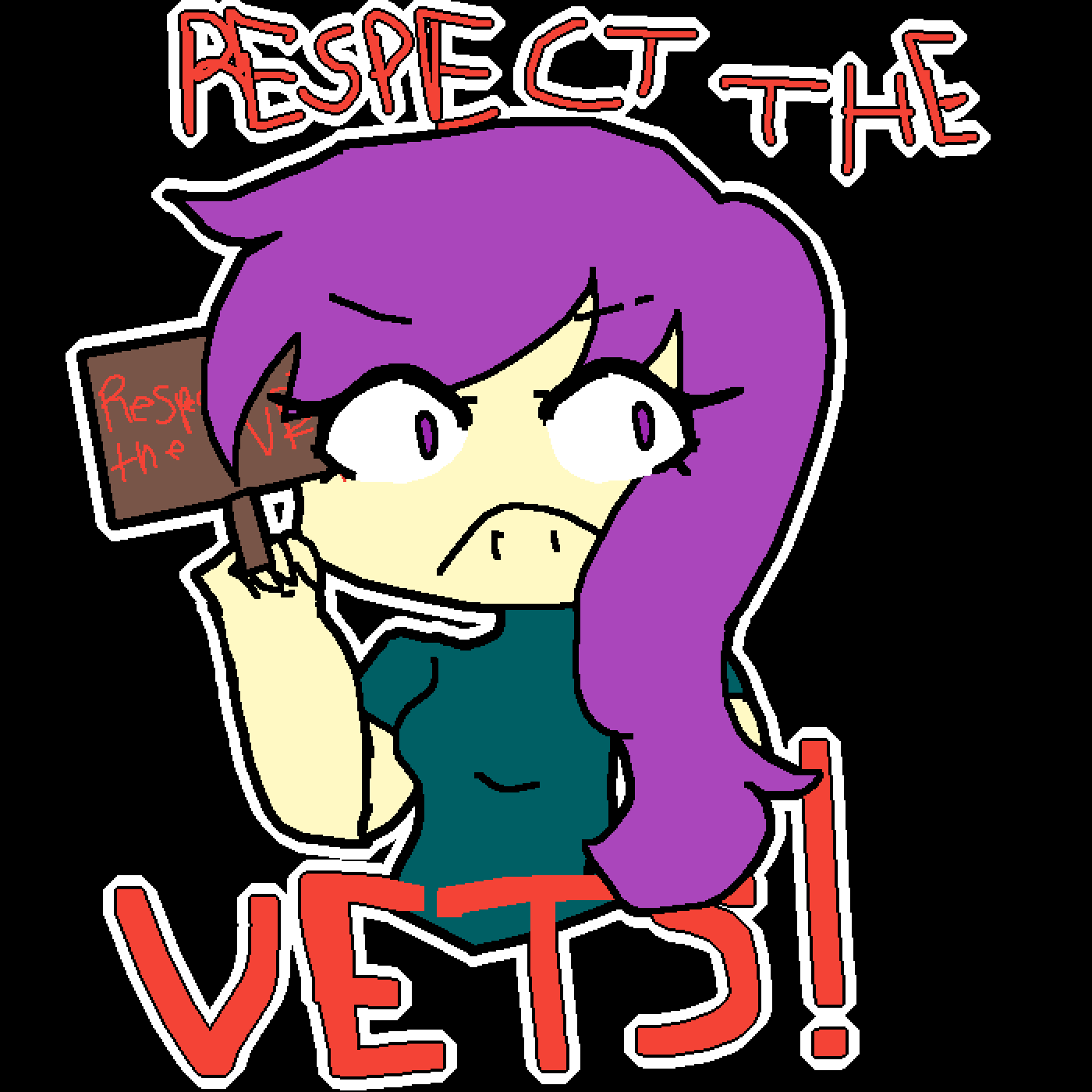 Pixilart - RESPECT THE VETS by BaconLeChoild