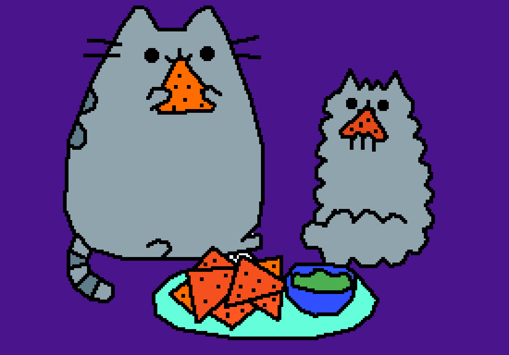 Pixilart - cute pusheen by ohgosh