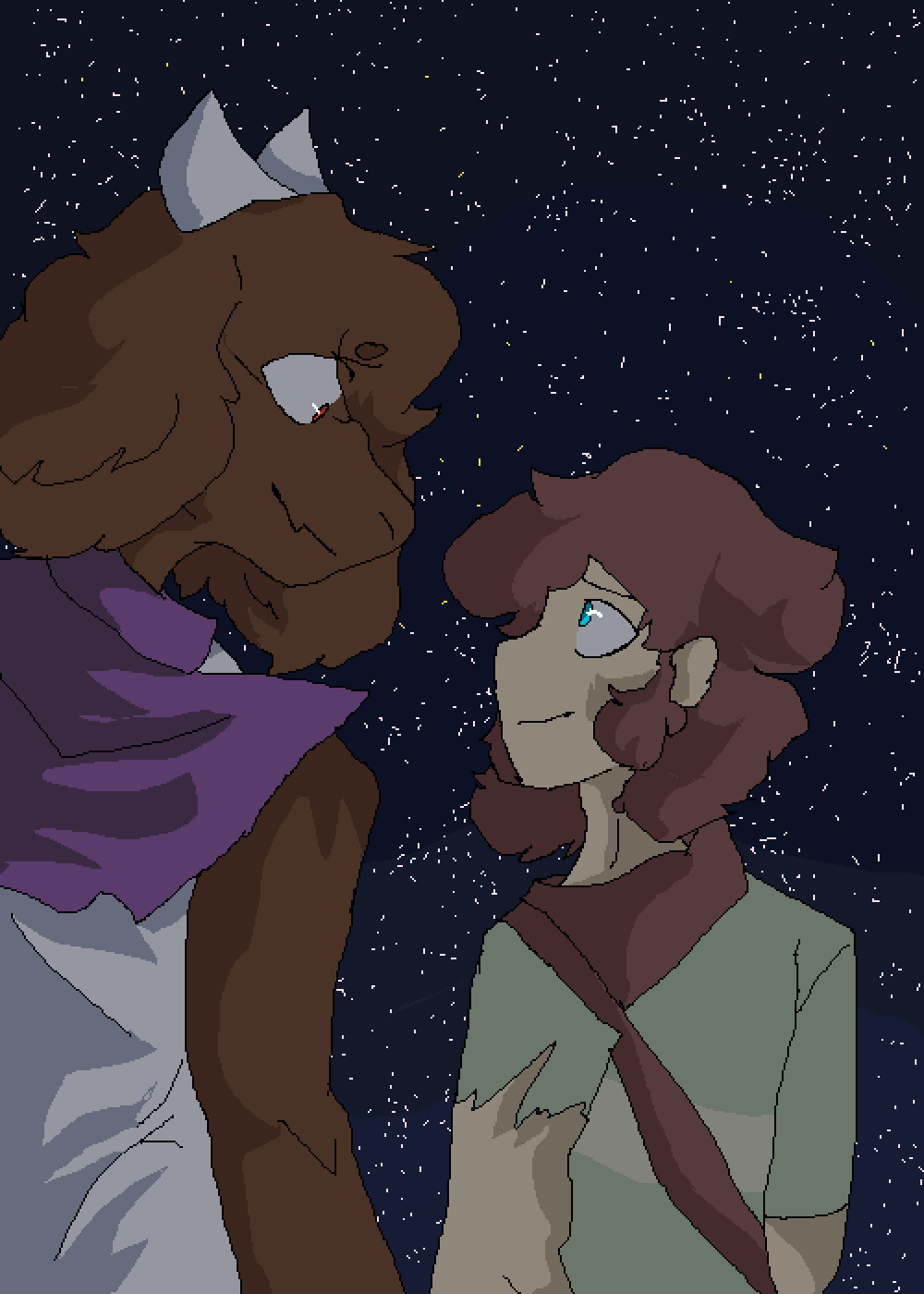 Pixilart - Lucas and Keon: Night sky by Bradgers