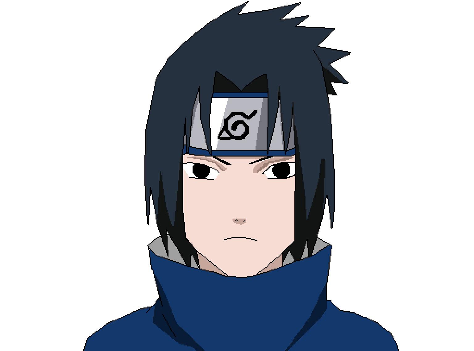 Editing Sasuke Uchiha - Free online pixel art drawing tool - Pixilart
