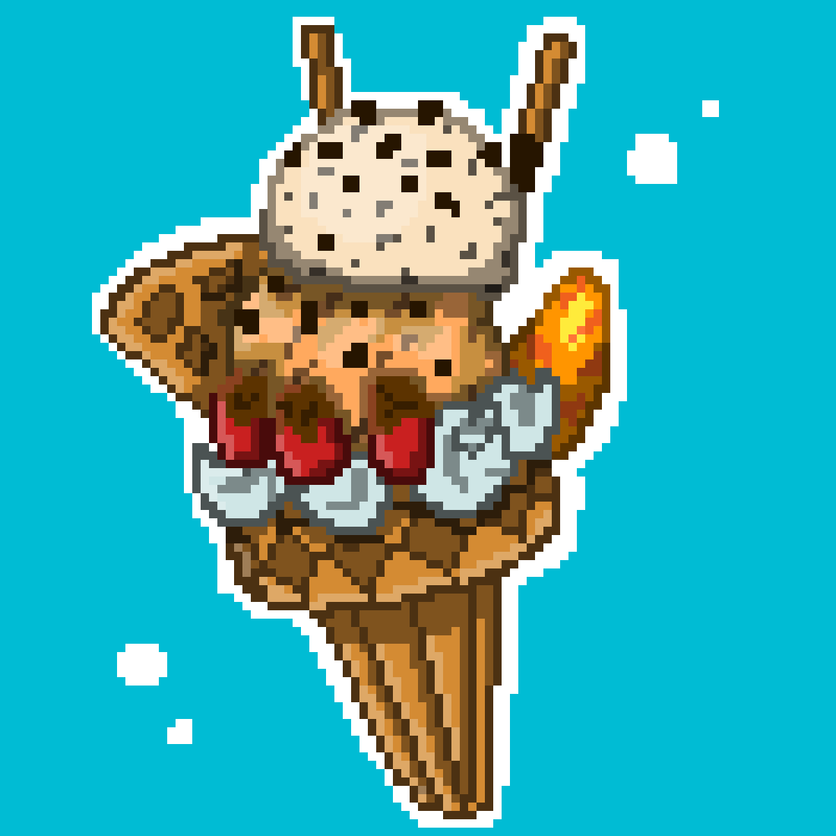 Pixilart - Ice cream sundae supreme by Digtalrabbit