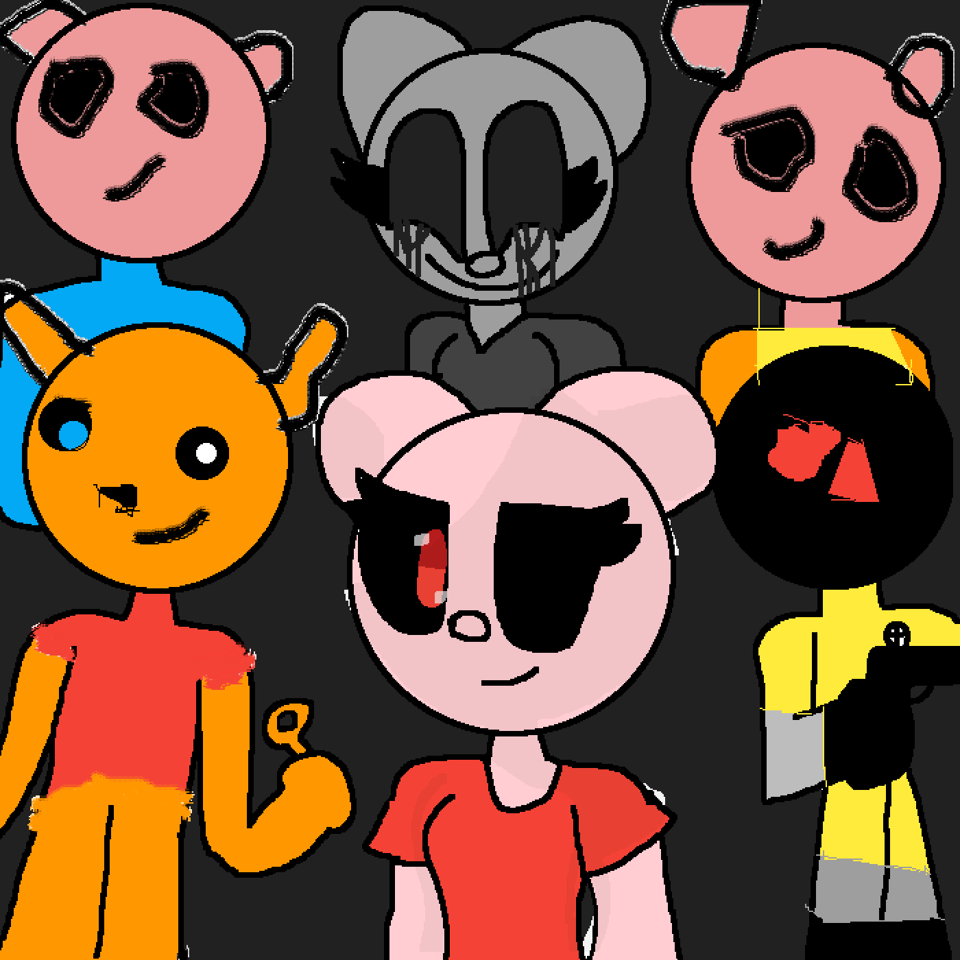 Pixilart - piggy skins by IDKLOWSKI