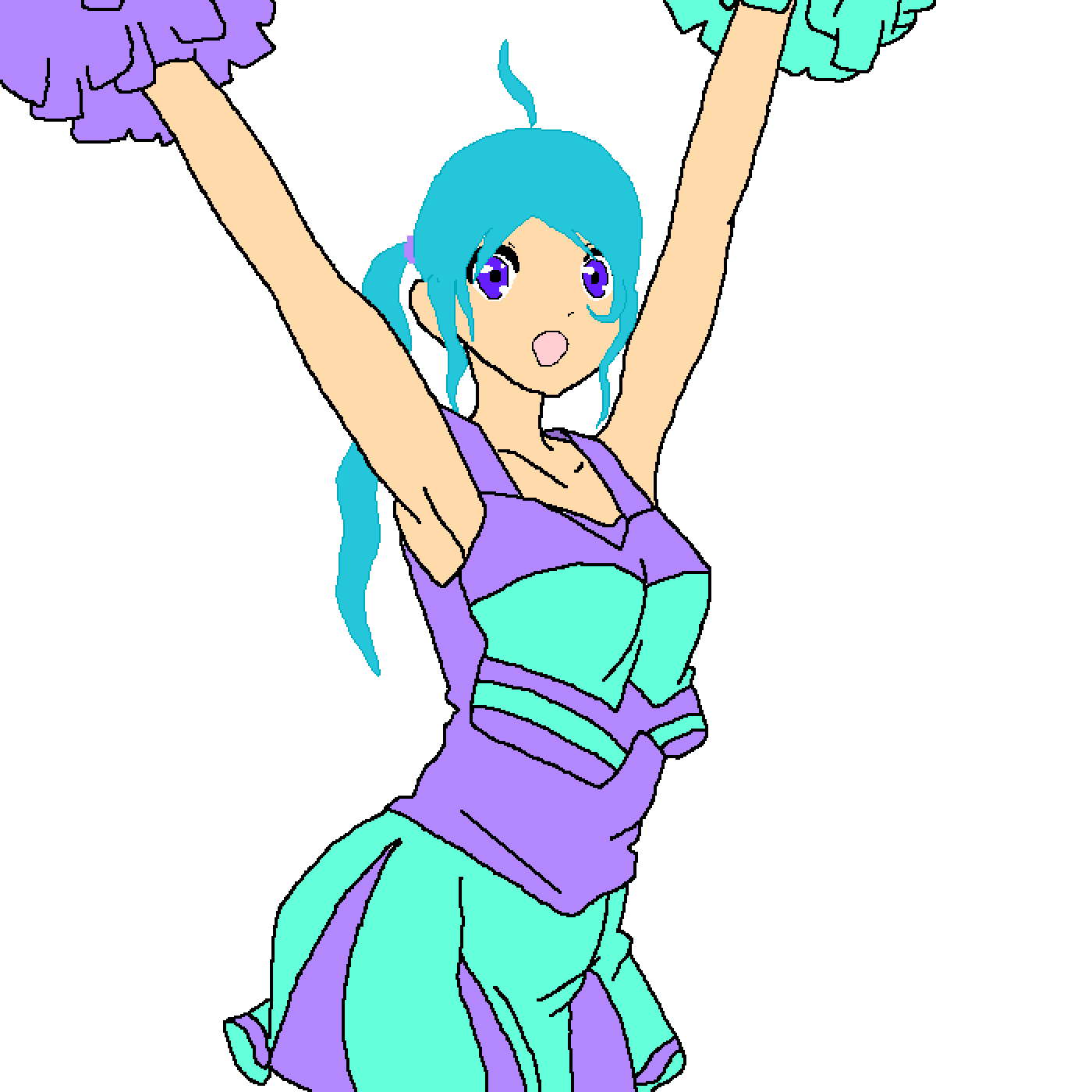 Editing Lilith is a Cheerleader!!! - Free online pixel art drawing tool ...
