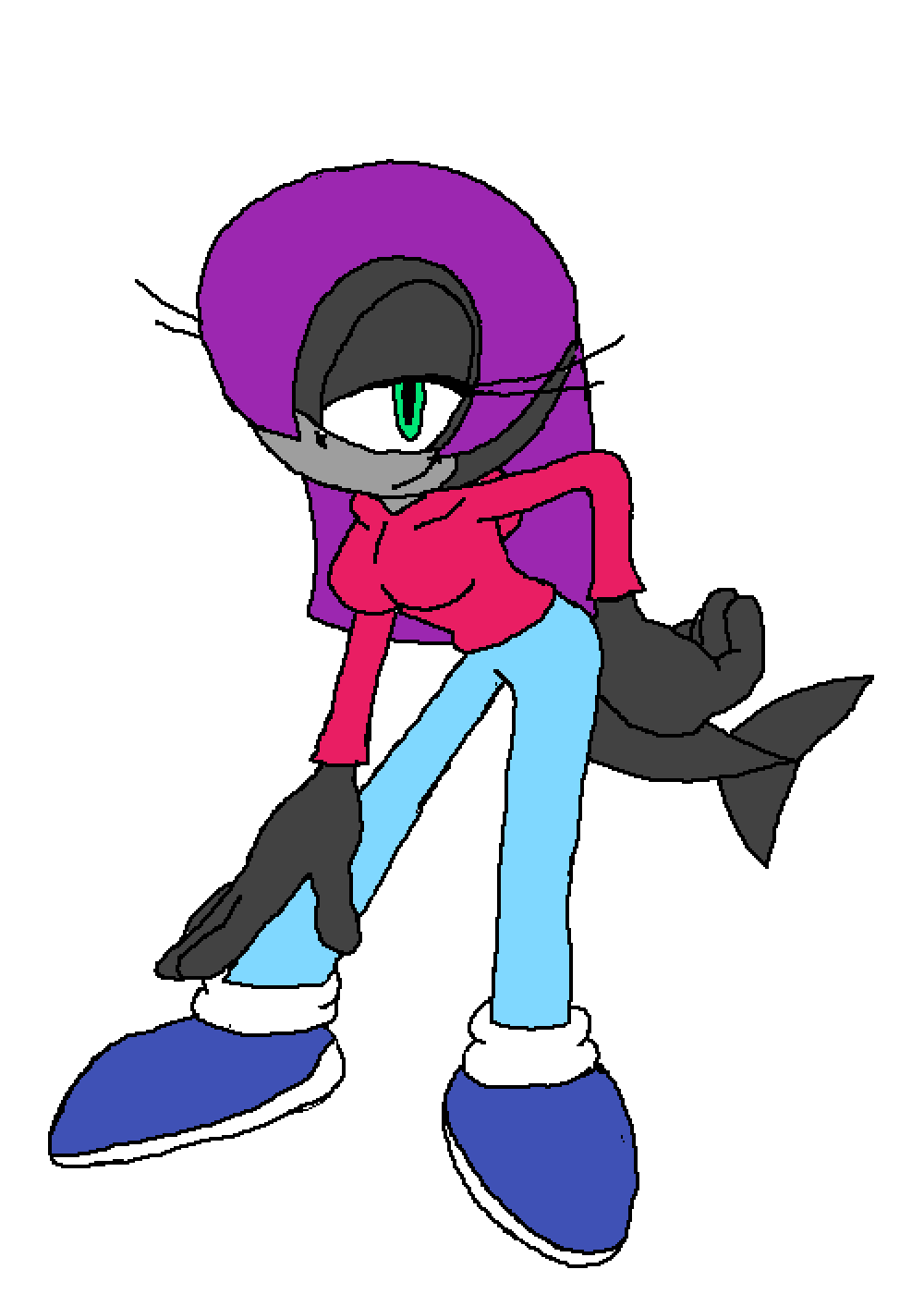 Pixilart - lily the shark by minerpig