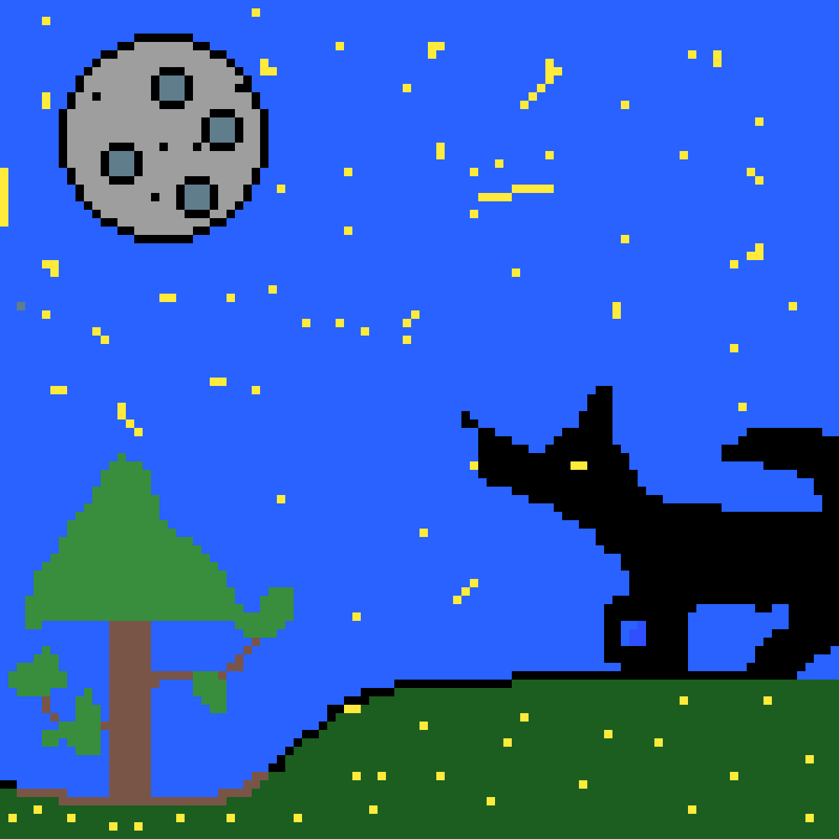 Pixilart - wolf and the night by kaseyk