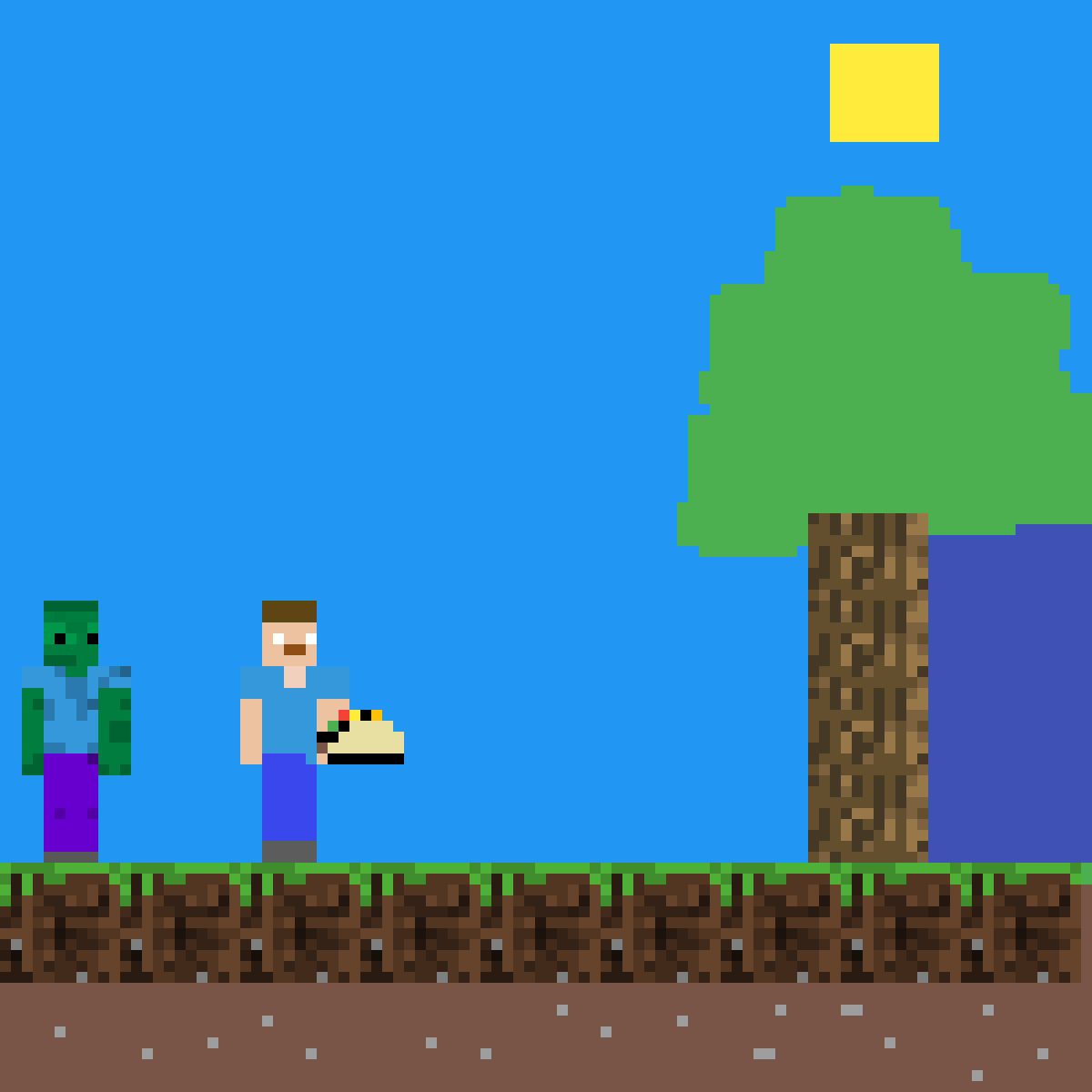 Pixilart - Minecraft Day by cubewastaken