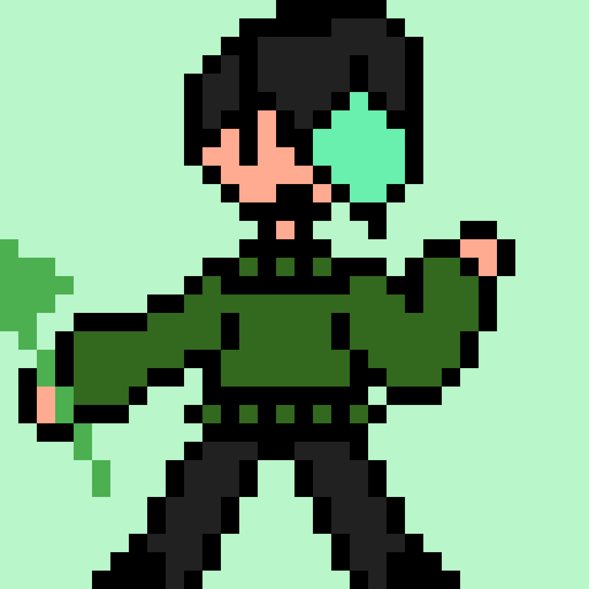 Pixilart - art attack toxic sprite (idle) by ByeBlueBerry