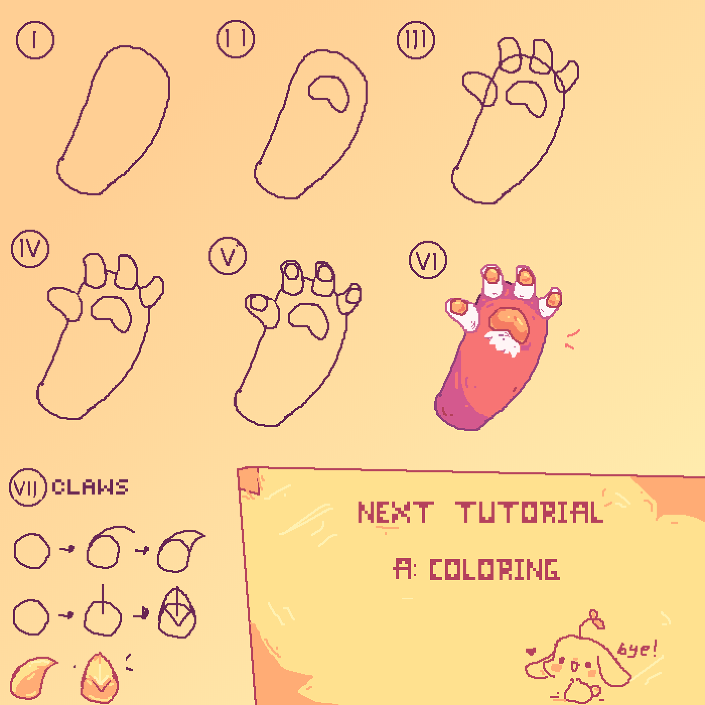 Pixilart - Paw Tutorial by huggie