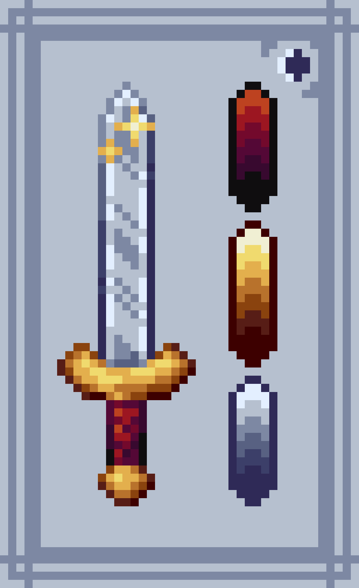 Pixilart - Sword palette test by Eclipse89