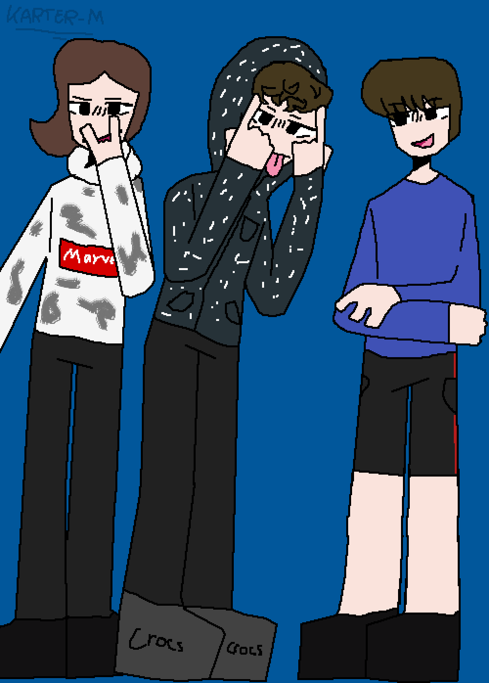 Pixilart - Trio Friends by Fluffy15Bunny