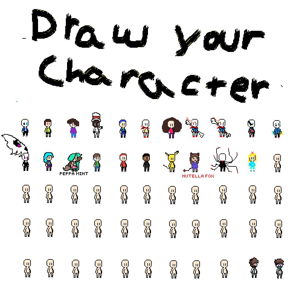 Editing Draw Your Own Character Free Online Pixel Art Drawing Tool