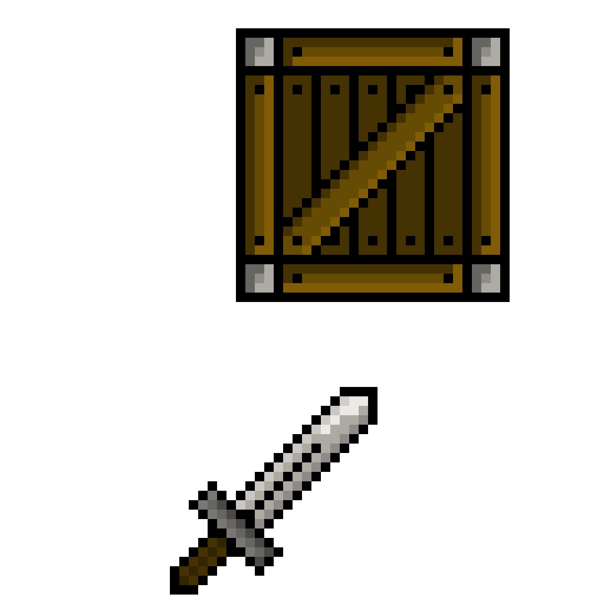 Pixilart - Box and Sward.test.pnj by Grimace
