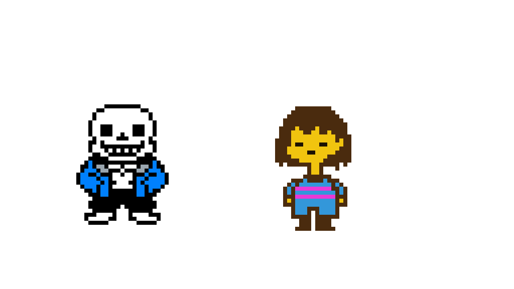Pixilart - SANSSS & FRISKKK by SwapTail