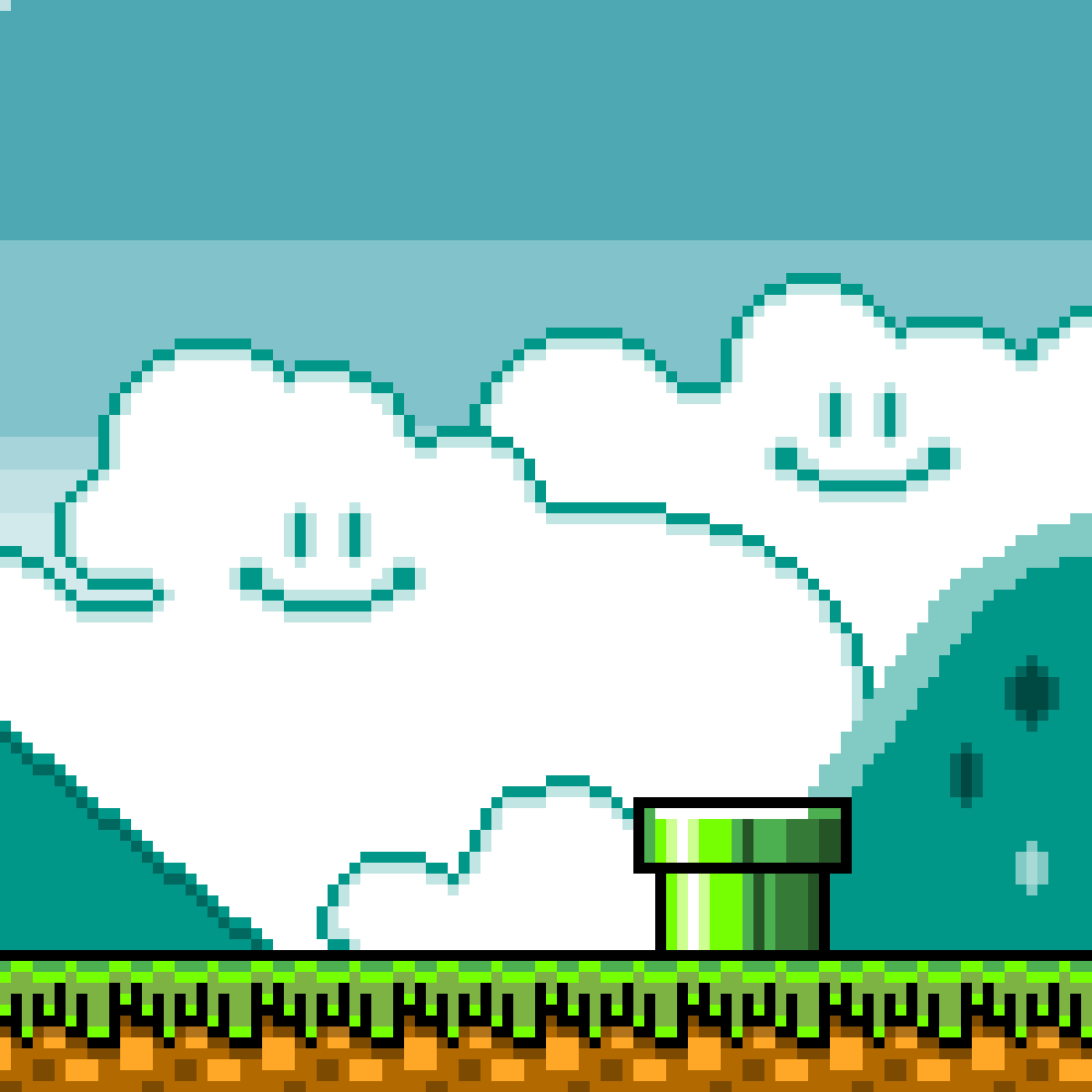 Pixilart - Mario Landscape by ferrari488svr