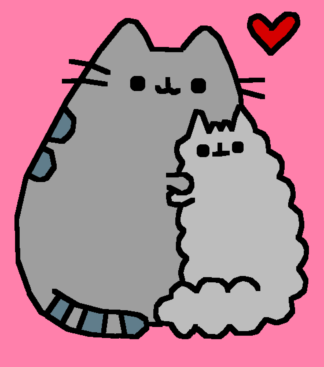 Editing Pusheen Loves Stormy - Free online pixel art drawing tool ...
