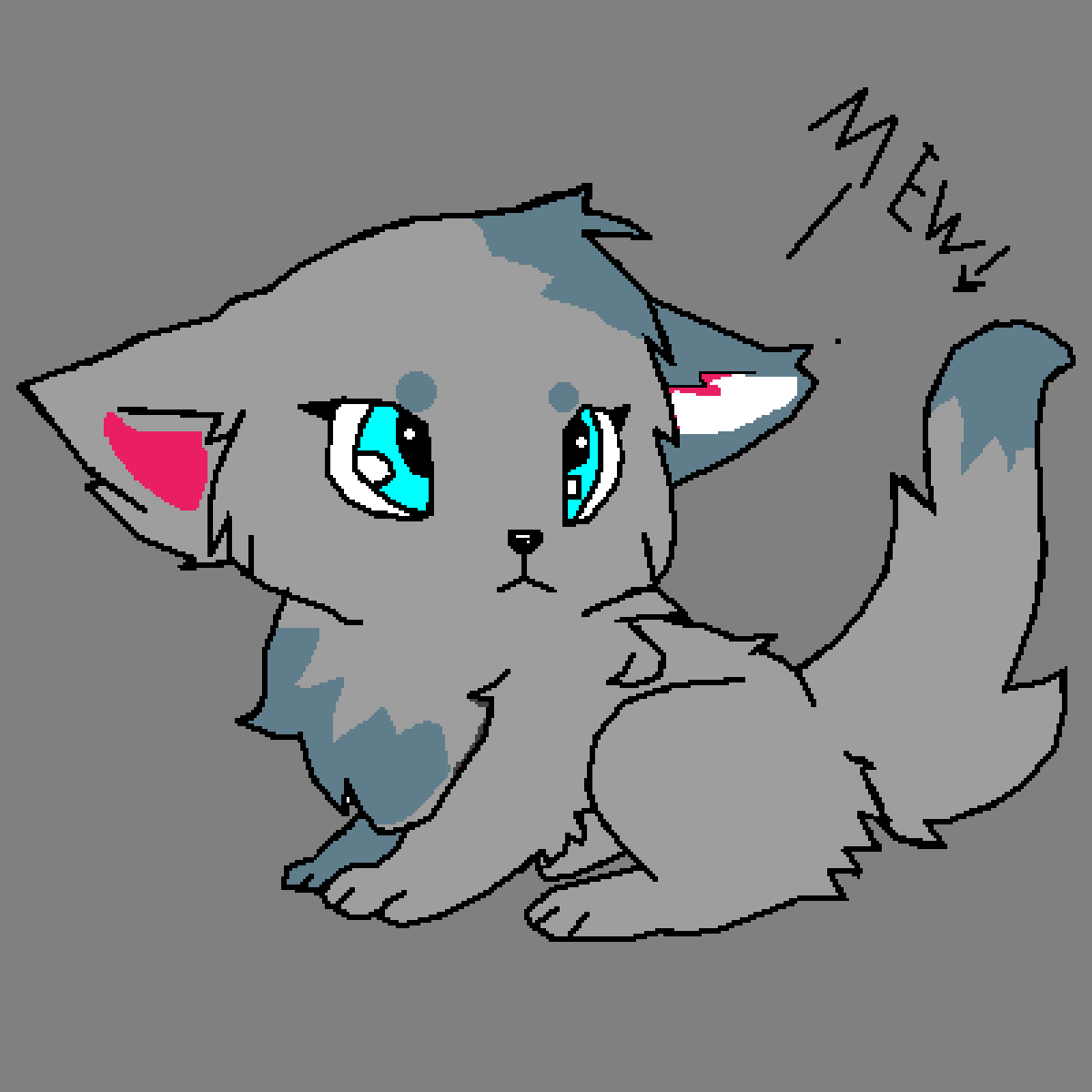 Pixilart - Kitty silver by SilentSilver