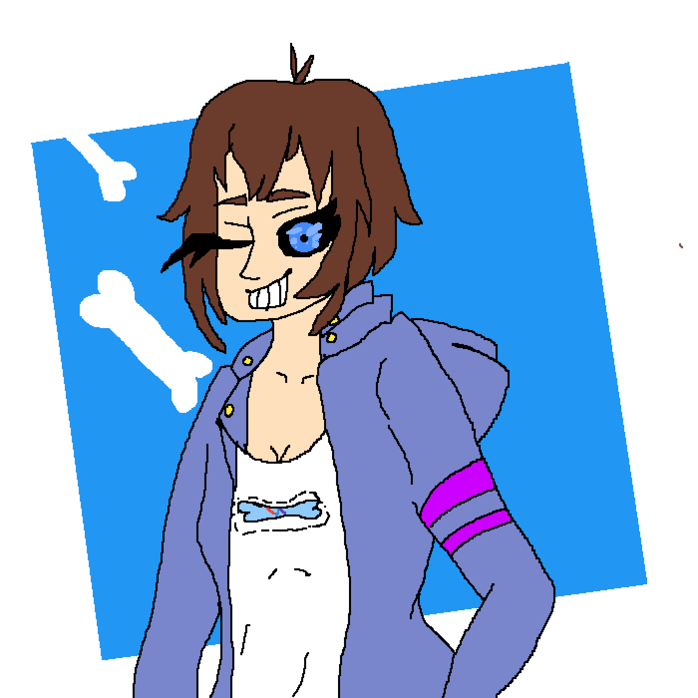 Pixilart - Frisk and sans Daughter. Request # 9 by FlamingoesrHawt