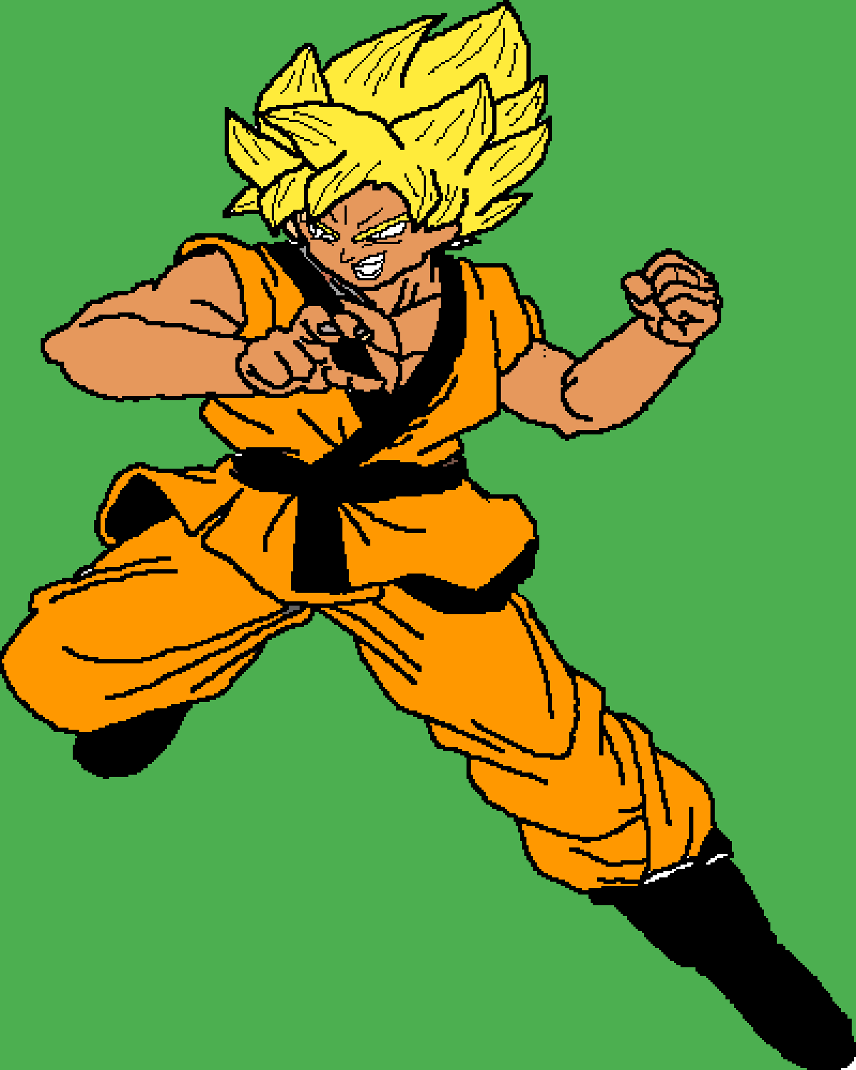 Editing goku - Free online pixel art drawing tool - Pixilart