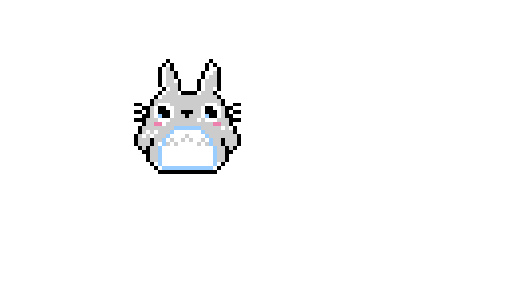 Editing Totoro *-* - Free online pixel art drawing tool - Pixilart