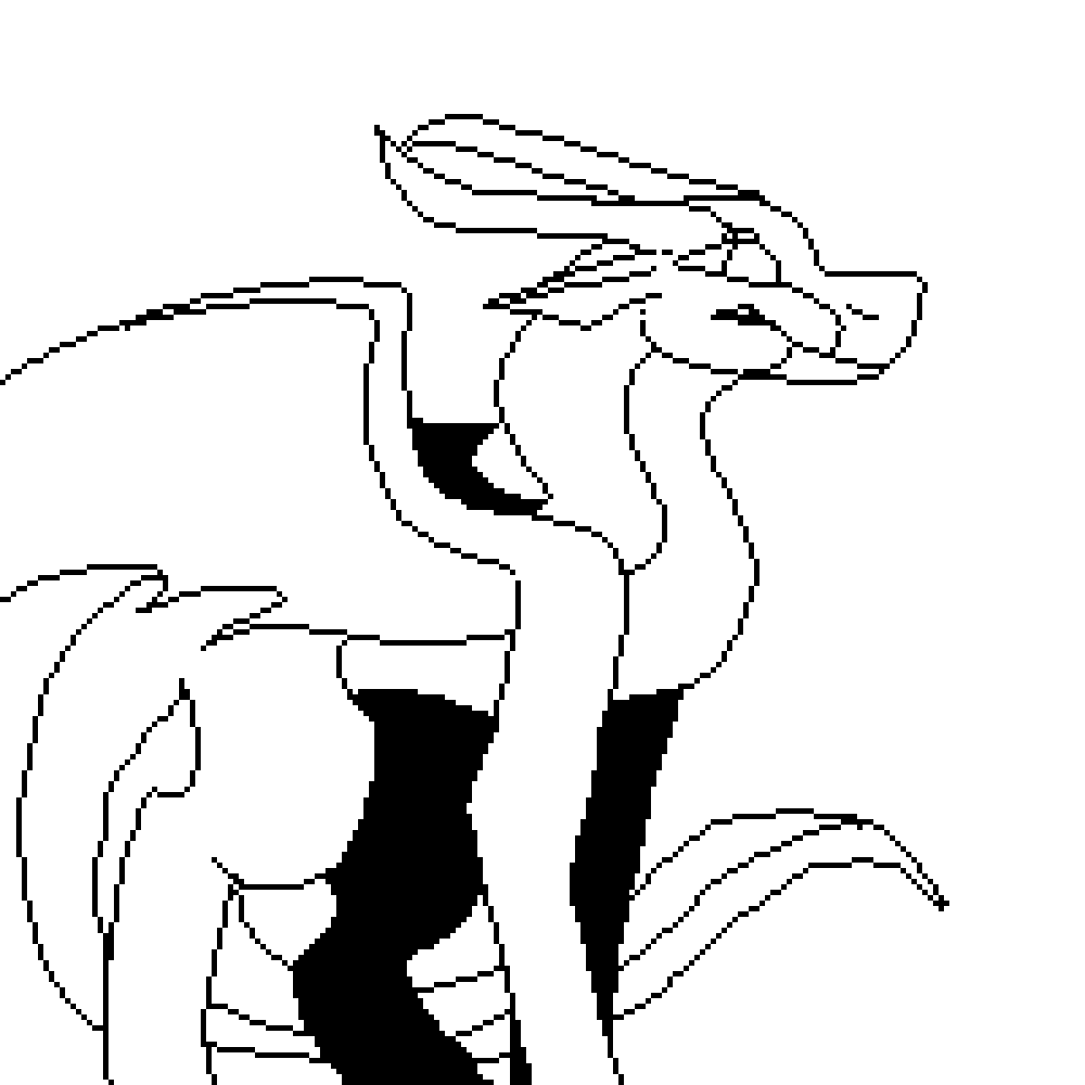 Pixilart - dragon base by DragonsBreath
