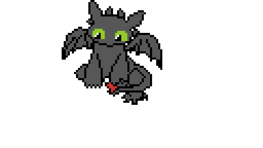 Editing Toothless - Free online pixel art drawing tool - Pixilart