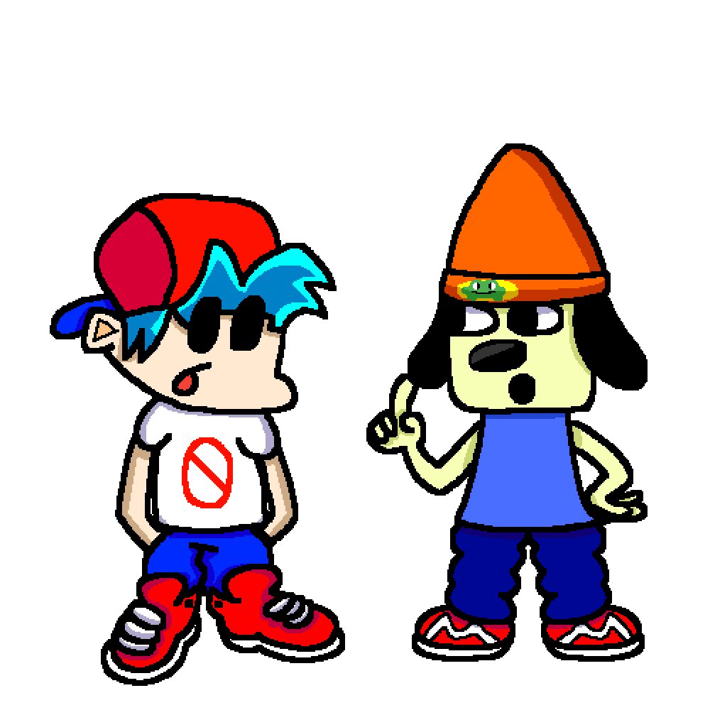 Pixilart - PaRappa X FNF by justabluemouse