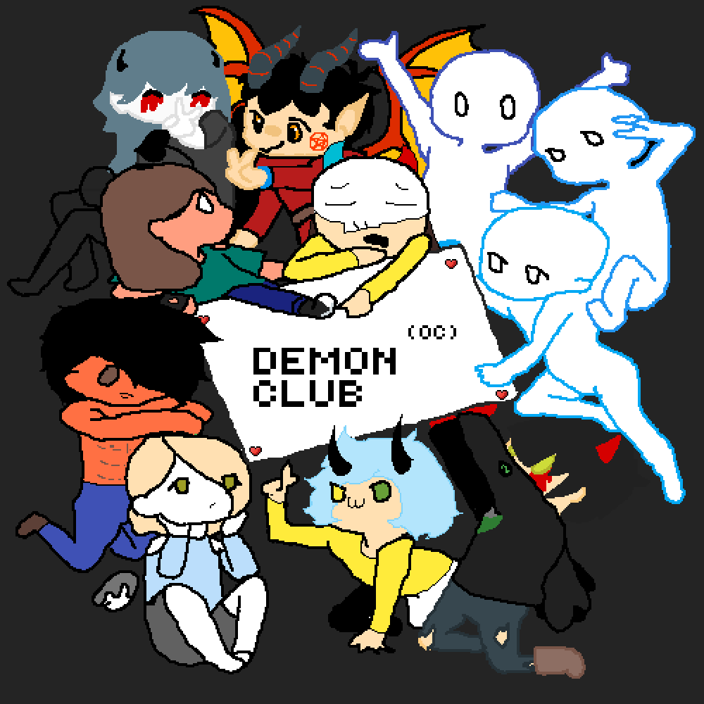 Pixilart - demon club by ohnodragonuwu