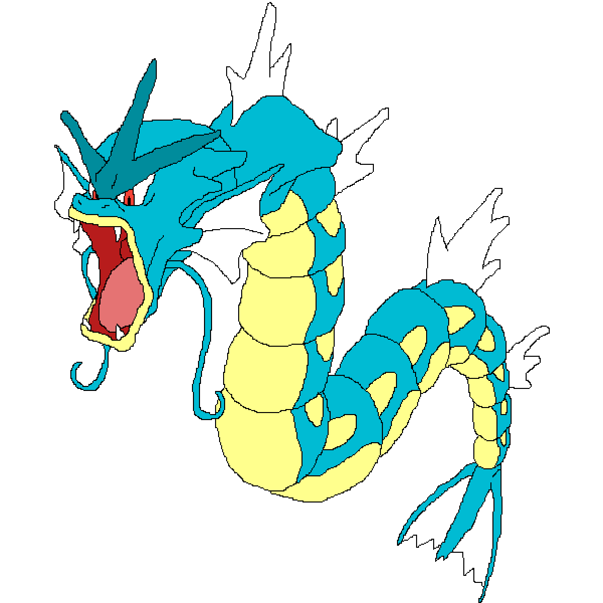 Pixilart - Gyarados by ShinyLugia98