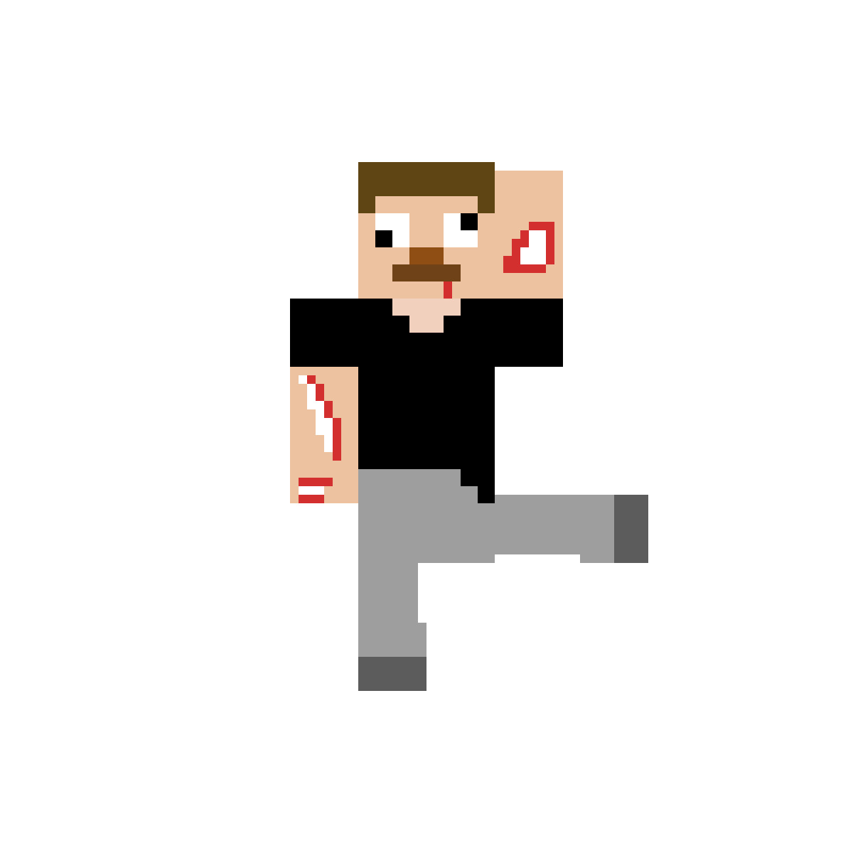 Pixilart - creeper exploded on steve by bubba-boi