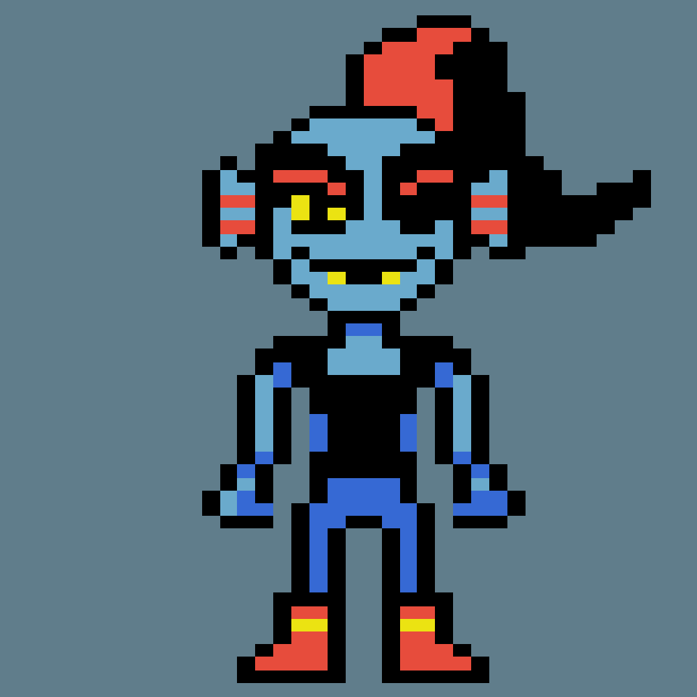 Pixilart - A Giant Undyne by T-e-m-m-i-e