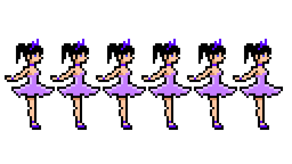 Pixilart - 6 Ballerinas (o\' ^↑^ '/o) by Redder