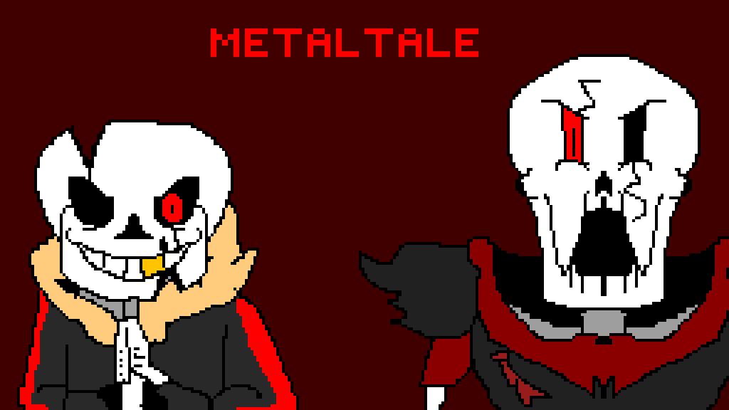 Pixilart - METALTALE:Edgy Sans and Edgy Papyrus!!! by TacitYapper9