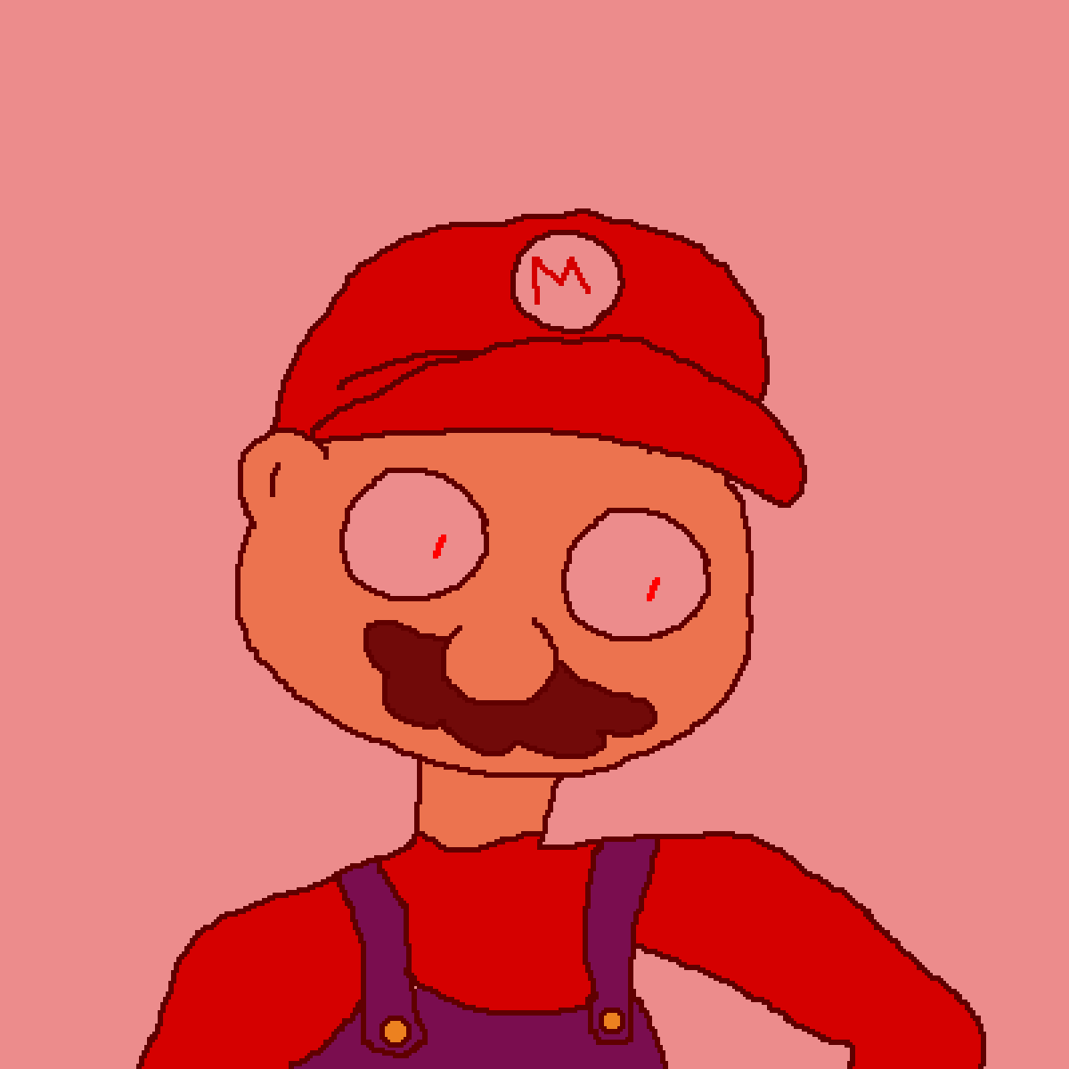 Pixilart - Psychopath Mario by p3achytea