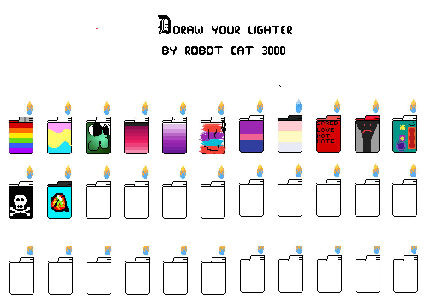 Editing Design your own lighter - Free online pixel art drawing tool ...
