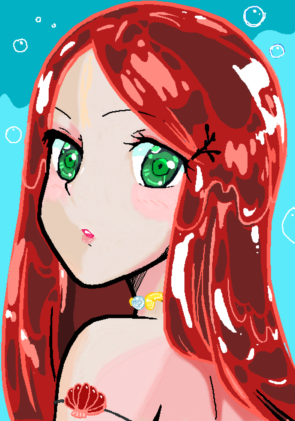 Editing The Little Mermaid(Ariel) - Free online pixel art drawing tool ...