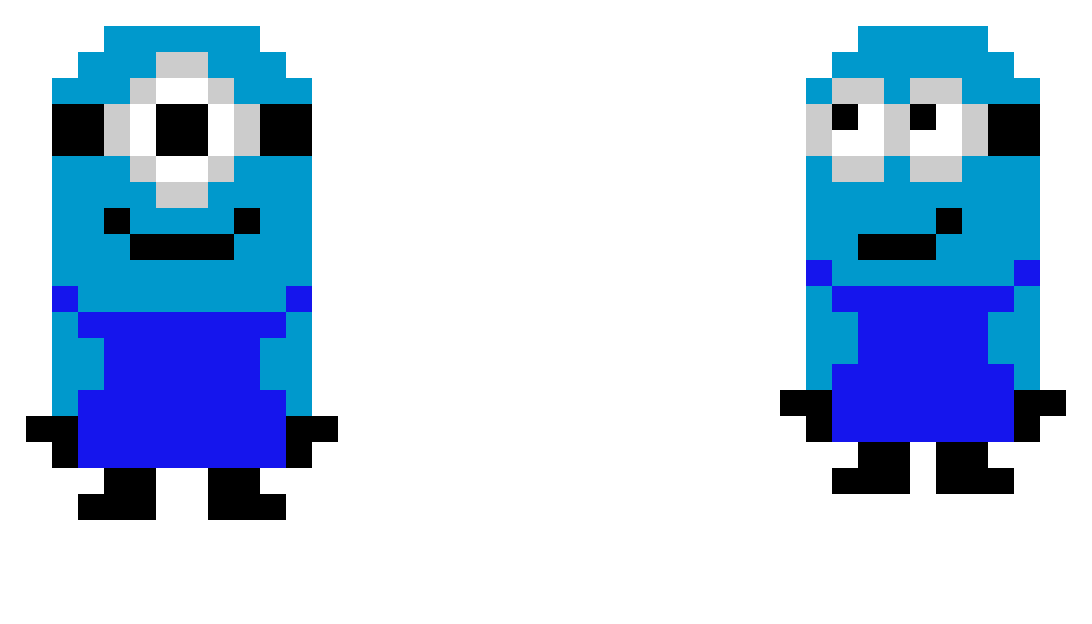 Pixilart - Minion blue by The-Black-Pixel