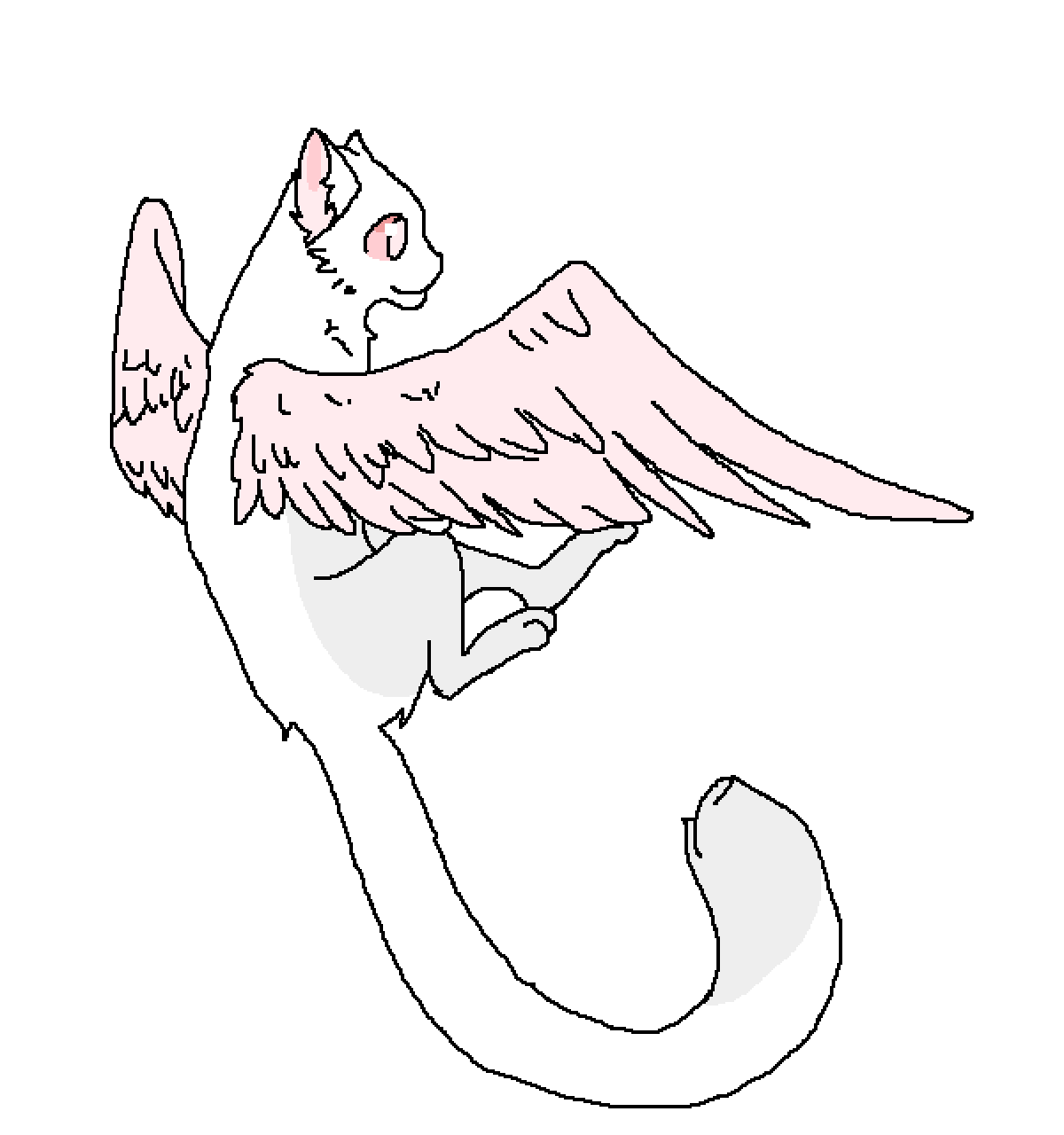 Pixilart - Winged kitty by IdioticArtist