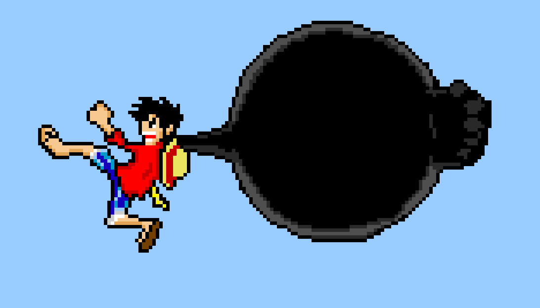 Editing Luffy Bazooka Haki - Free online pixel art drawing tool - Pixilart