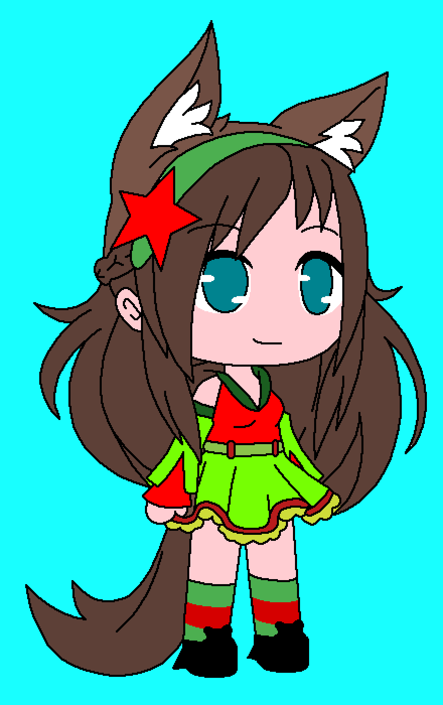 Pixilart - Cute Christmas wolf girl by theamazingwiz