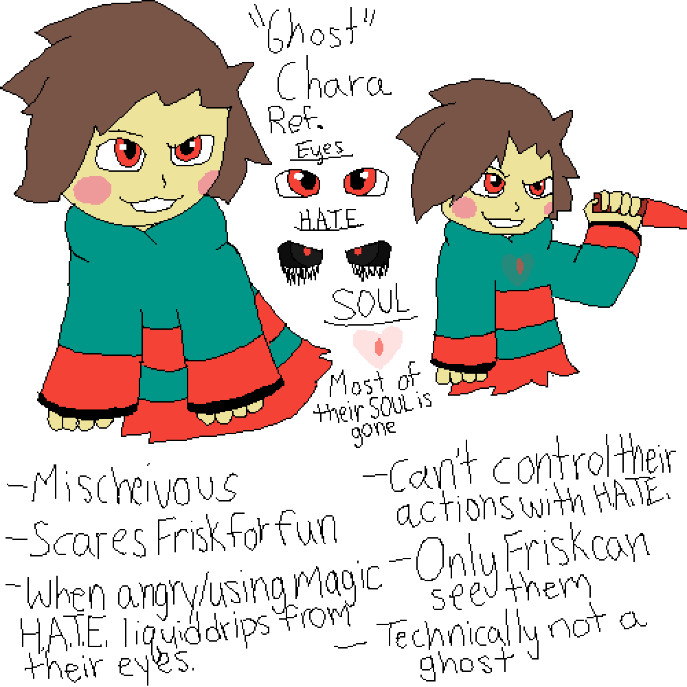 Pixilart - Ravage!tale "Ghost" Chara by SavageRavage