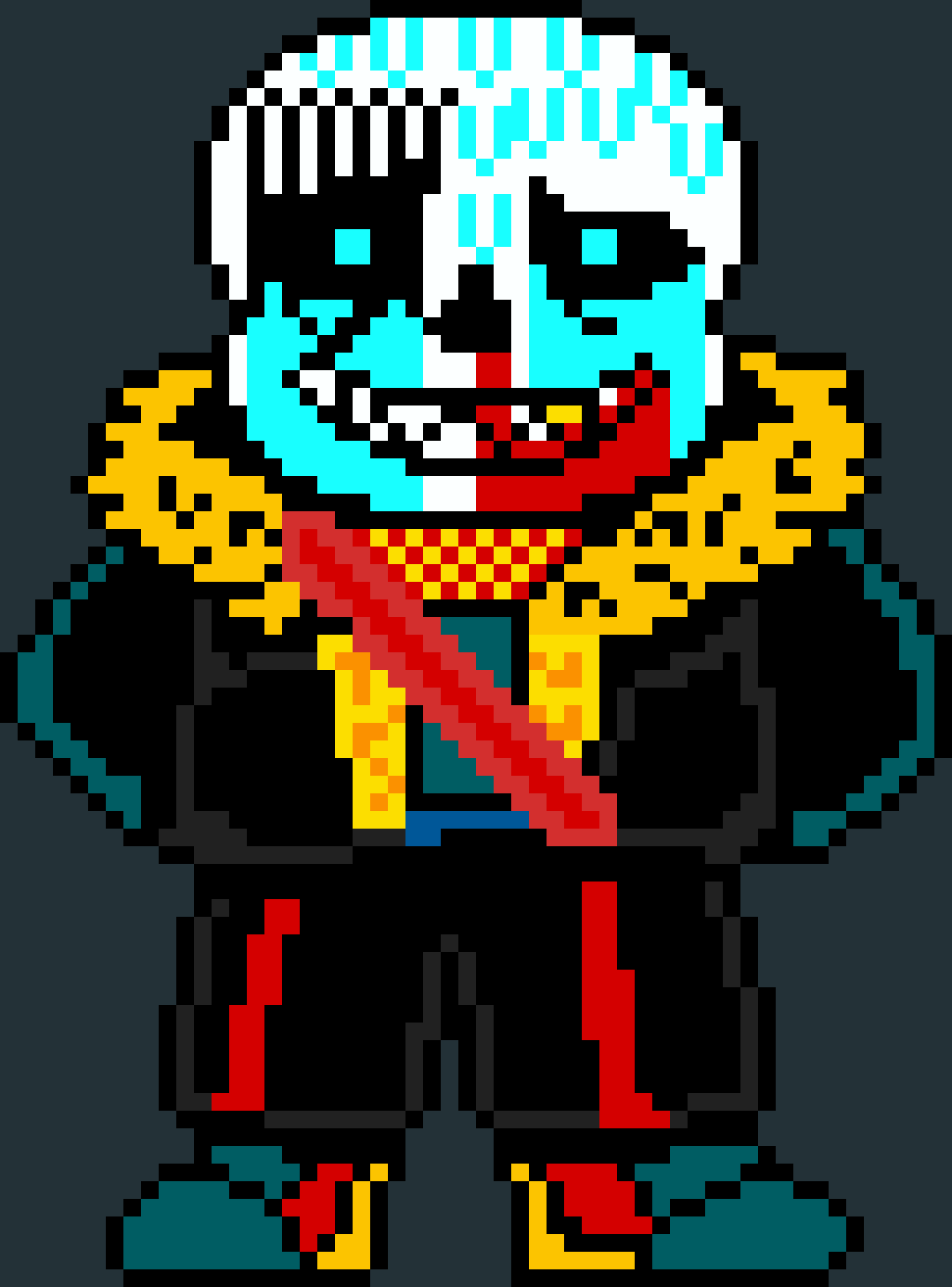 Editing Sad SwapSwapFell RED Sans - Free online pixel art drawing tool ...
