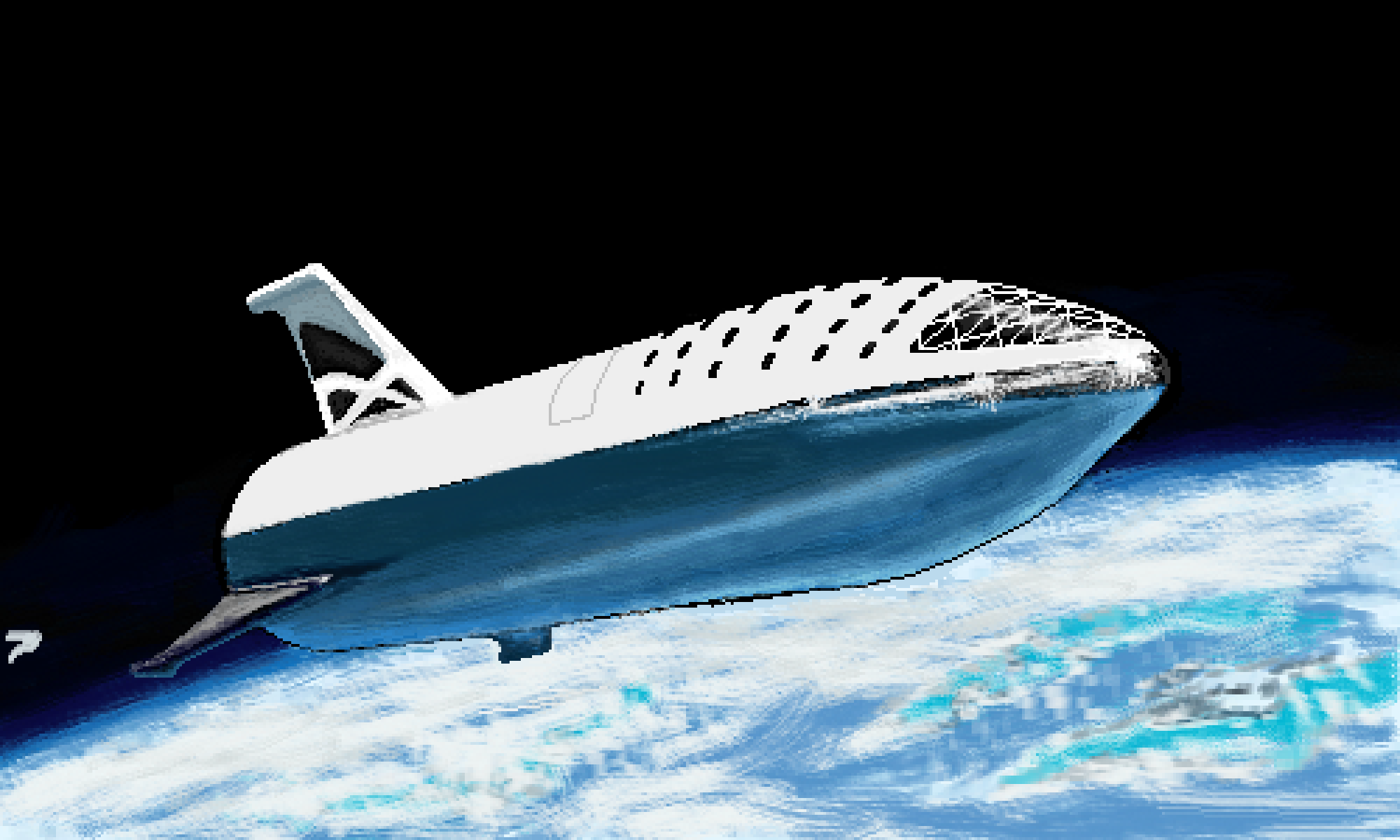 Pixilart - SpaceX starship by fuct277