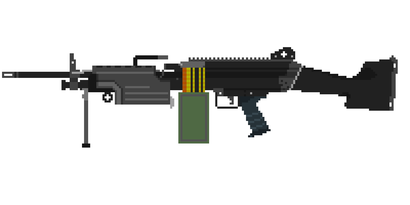 Pixilart - M249 by GlassesGuy