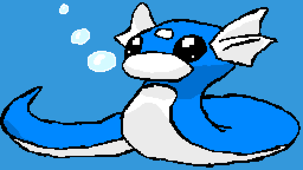 Pixilart - dratini collab by Ayooo