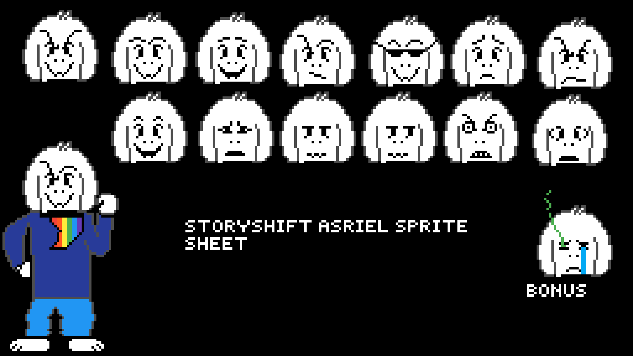 Pixilart - storyshift asreil sprites by BlueboxDude