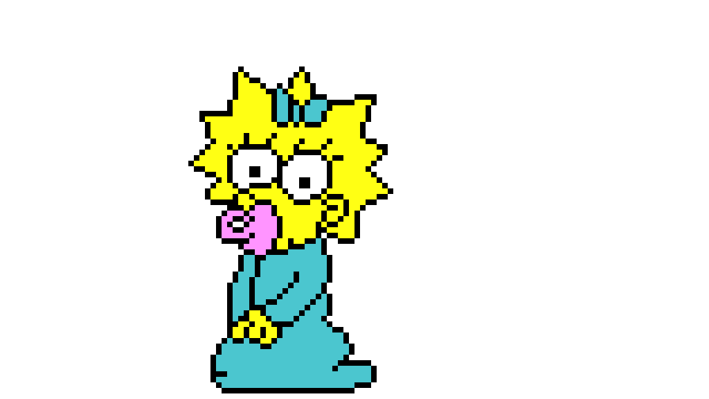 Editing Maggie Simpson - Free online pixel art drawing tool - Pixilart