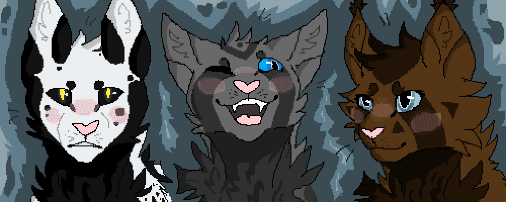 Pixilart - New banner of my main OCs by Acryorta