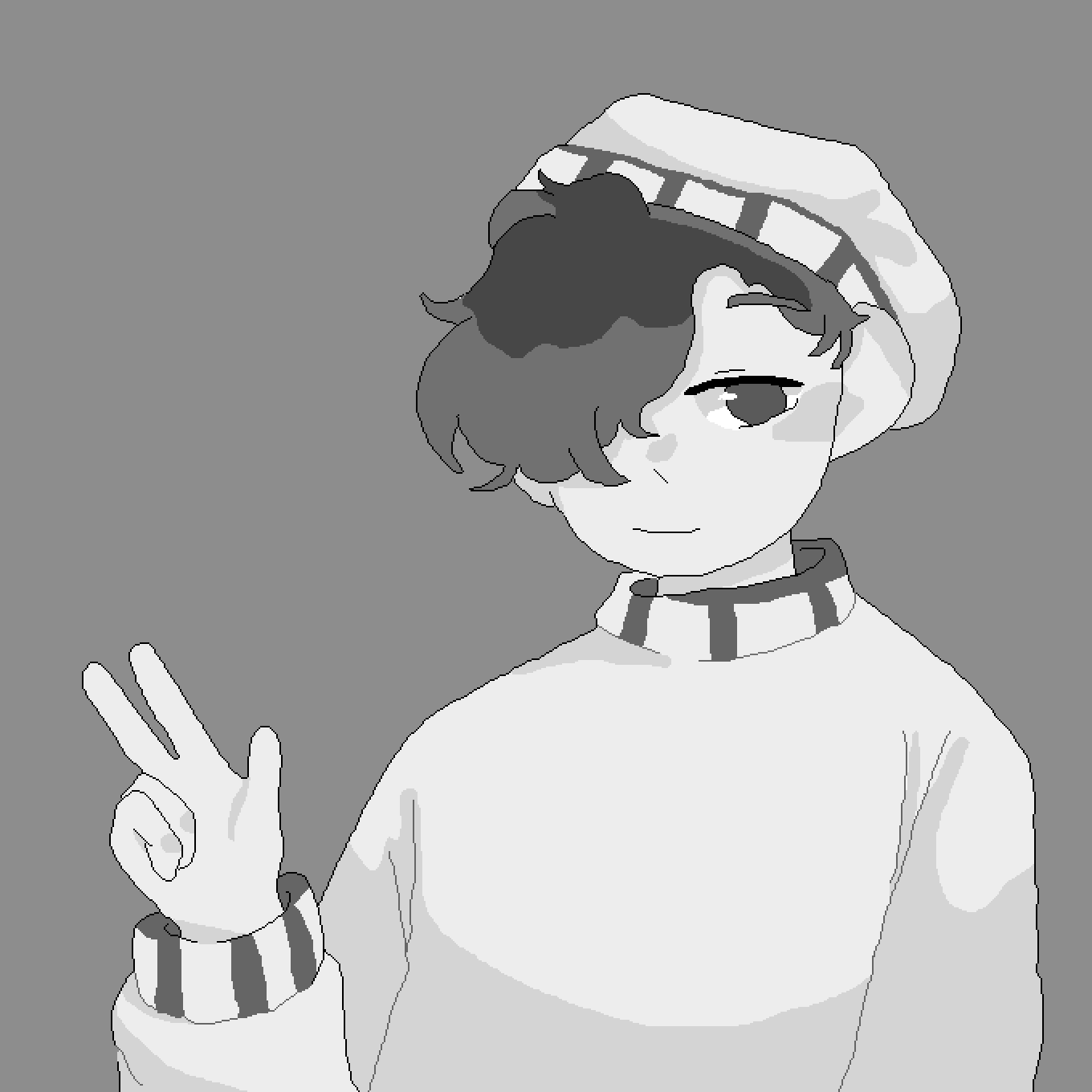 Pixilart - Grey scale Wilbur soot by Xisuma-Void