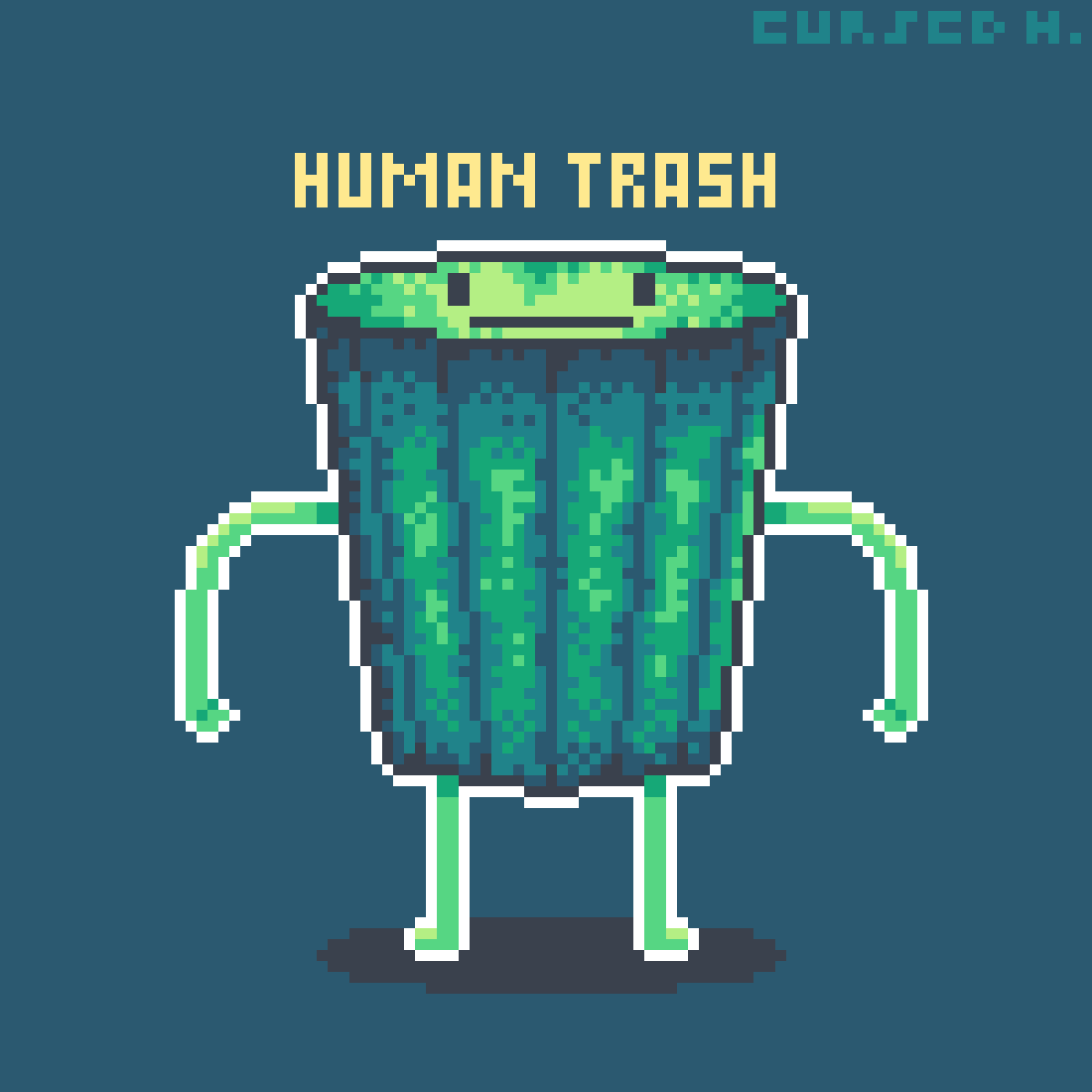 Pixilart - human trash by Cursed-Human